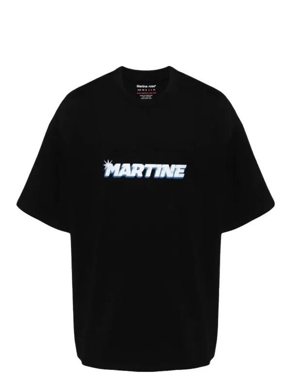 Martine Rose Logo Printed Crewneck T-shirt - Black