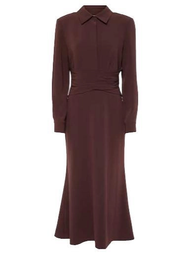 Roland Mouret Pleated Midi Dress - Red