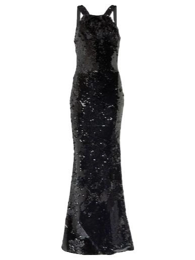 Roland Mouret Sequin Embellished Gown - Black