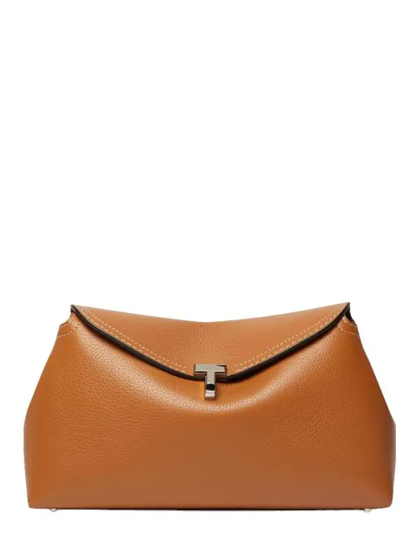 TOTEME T-lock Logo Shoulder Bag - Brown
