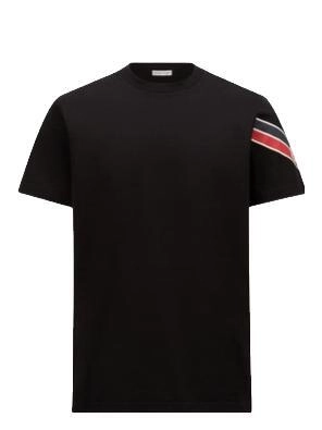 Moncler Logo Printed Crewneck T-shirt - Black
