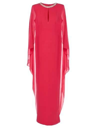 Roland Mouret Embellished Silk Chiffon Gown - Pink