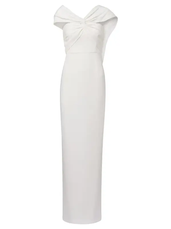 Roland Mouret Asymmetric Cady Gown - White