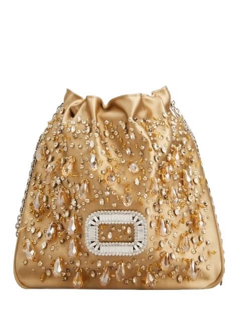 ROGER VIVIER Pilgrim Mini Bag In Satin - Brown