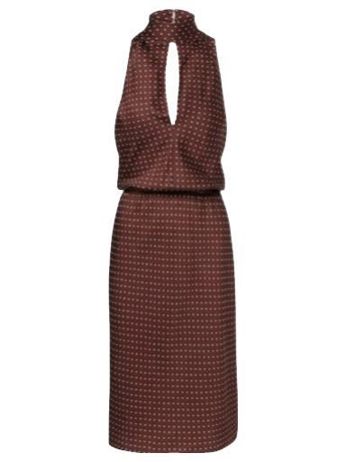 Posse Phoebe Halterneck Polka Dot Midi Dress - Red