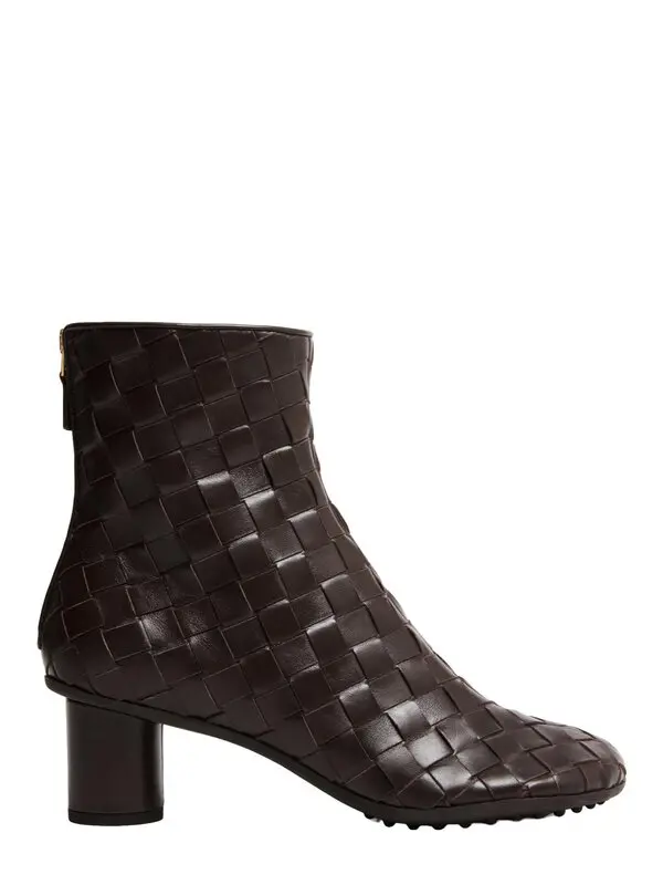 Bottega Veneta Intrecciato Ankle Boots - Black
