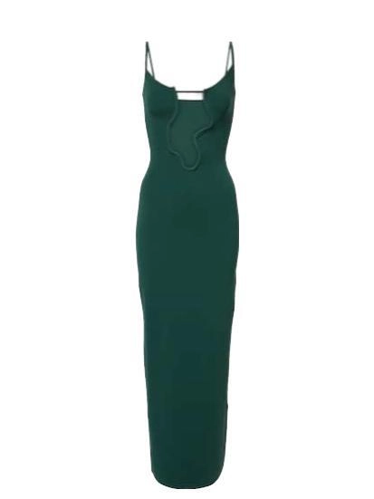 Christopher Esber Maxi Dress With Cutout And Spaghetti Straps - Green