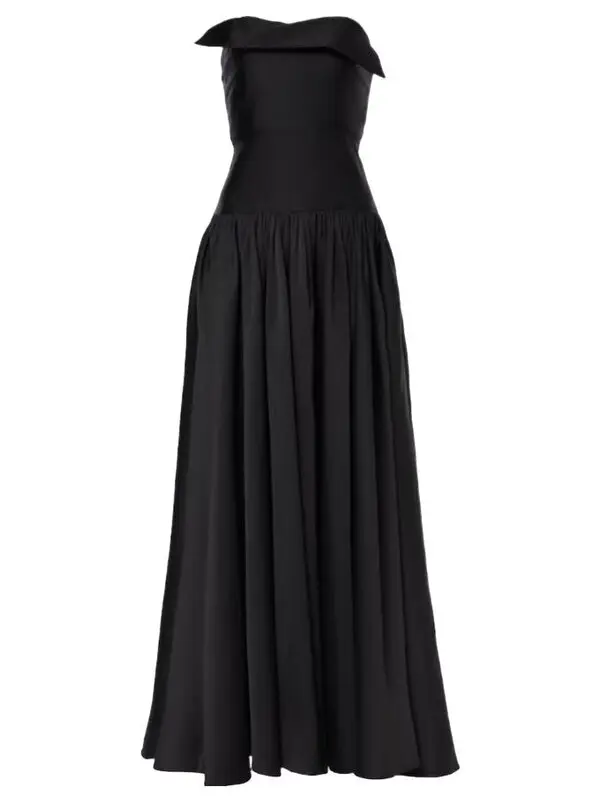 Roland Mouret Strapless Silk-blend Taffeta Gown - Black