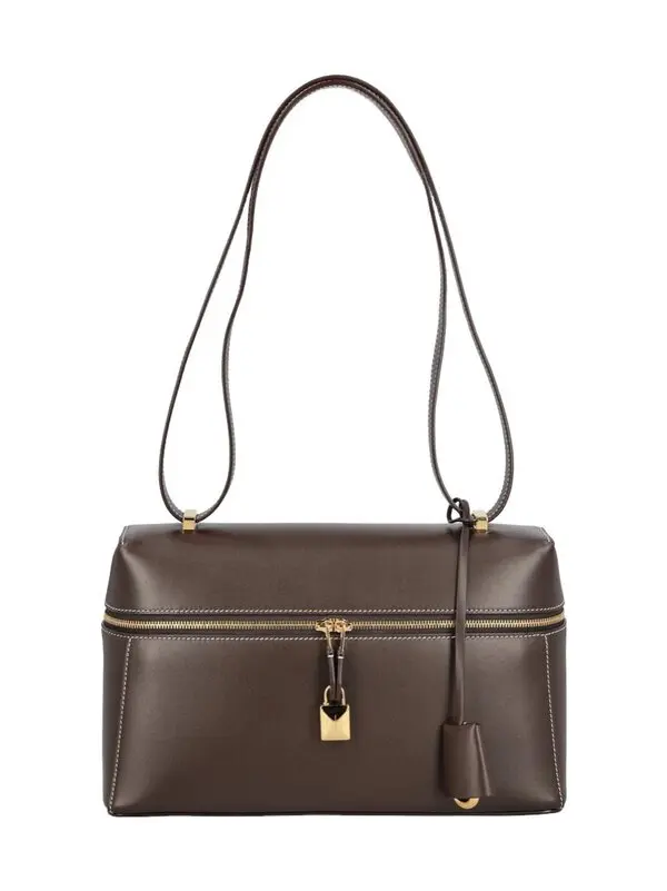 Loro Piana Extra Zip-up Shoulder Bag - Brown