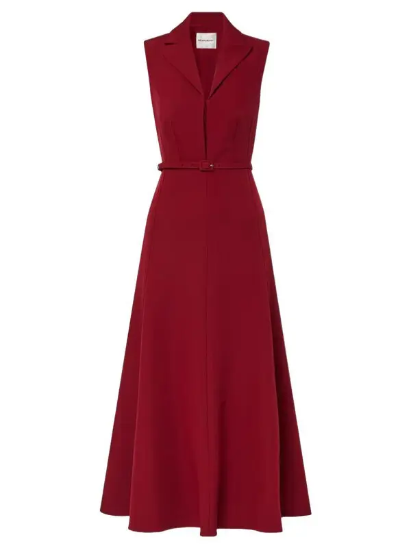 Roland Mouret Sleeveless Maxi Dress With Detachable Belt - Red