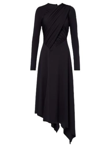 Victoria Beckham Draped Jersey Wrap Dress - Black