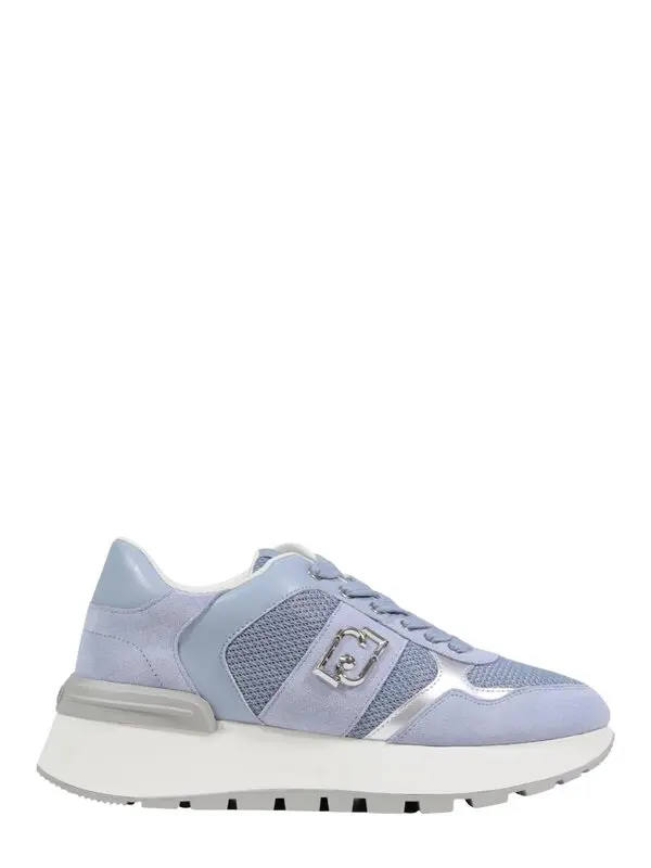 Liu Jo Logo-appliqué Round Toe Lace-up Sneakers - Gray