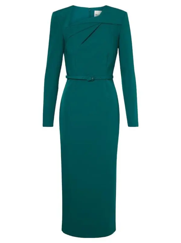 Roland Mouret Belted Midi Dress - Dark Green
