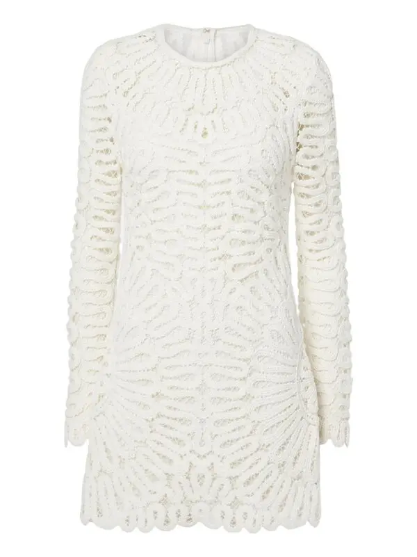 Simkhai Mccall Crochet Cotton Minidress - White