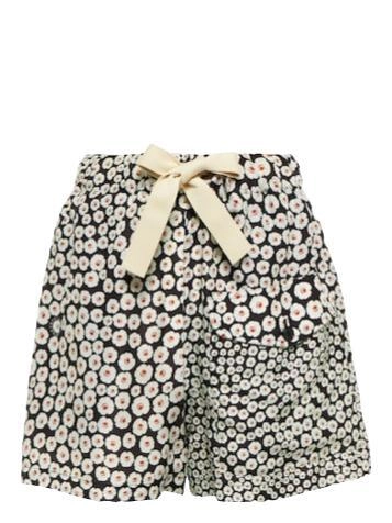 Stella McCartney Printed Cotton Shorts - Black