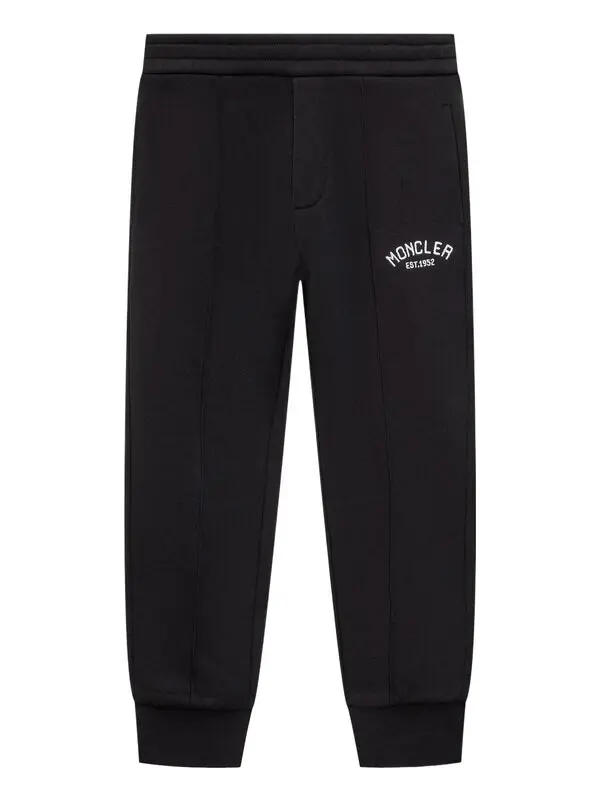 Moncler Logo-embroidered Jersey Trousers - Black