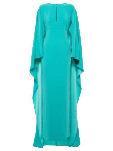 Roland Mouret Cutout Crêpe Satin Gown - Green