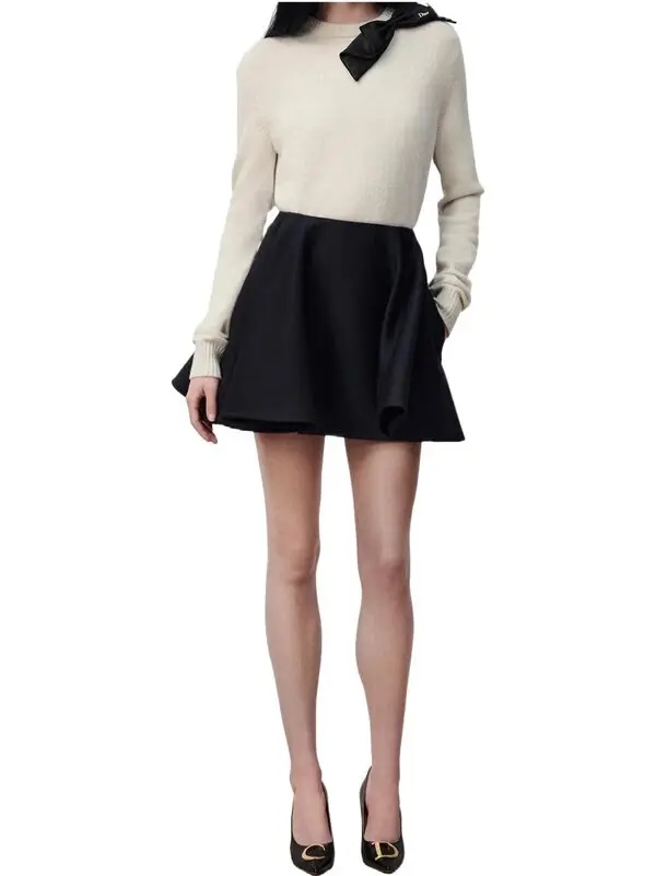 Dior Flared Mini Skirt - Black