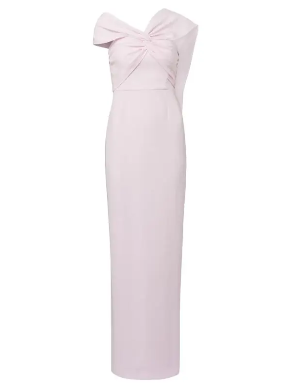 Roland Mouret Asymmetrical Draped Maxi Dress - Pink