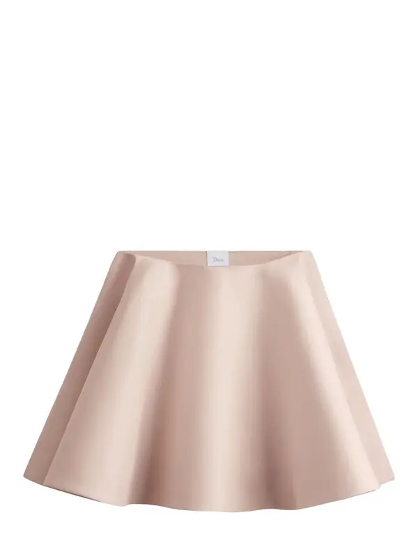 Dior Flared Mini Skirt - Nude