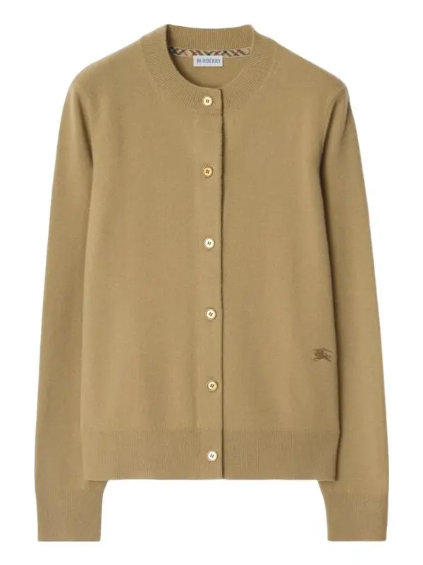 Burberry Embroidered Buttoned Cardigan - Flax