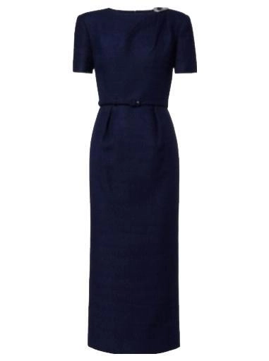 Roland Mouret Belted Midi Dress - Blue