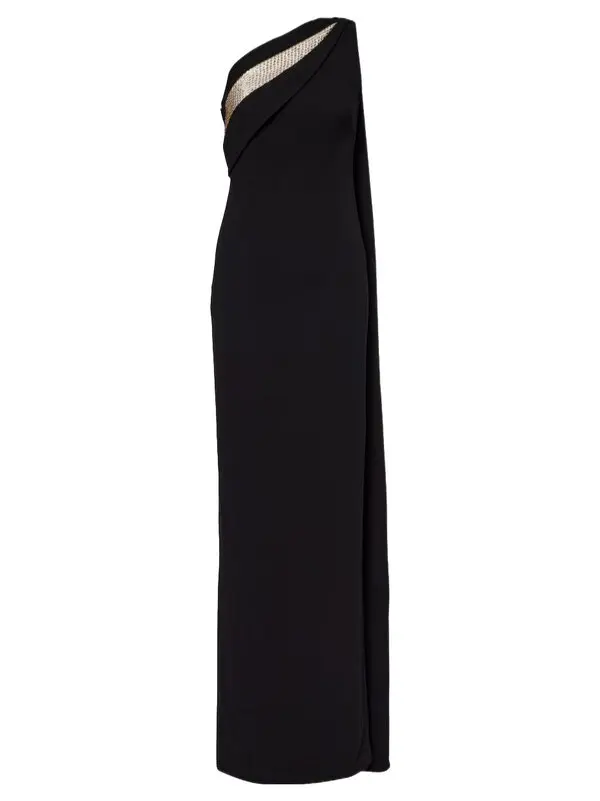 Roland Mouret Embellished One-shoulder Gown - Black