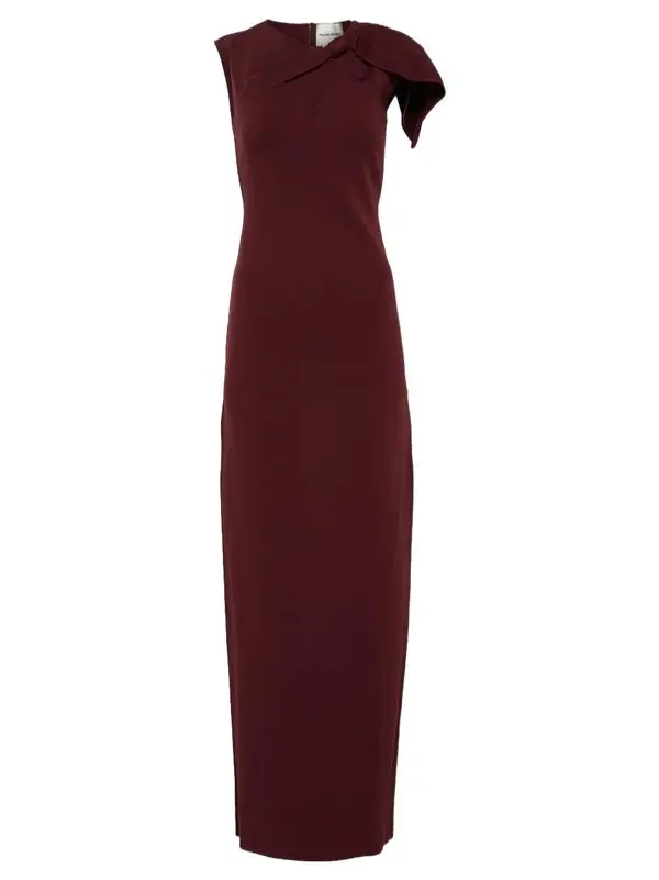 Roland Mouret Asymmetric Cutout Maxi Dress - Maroon