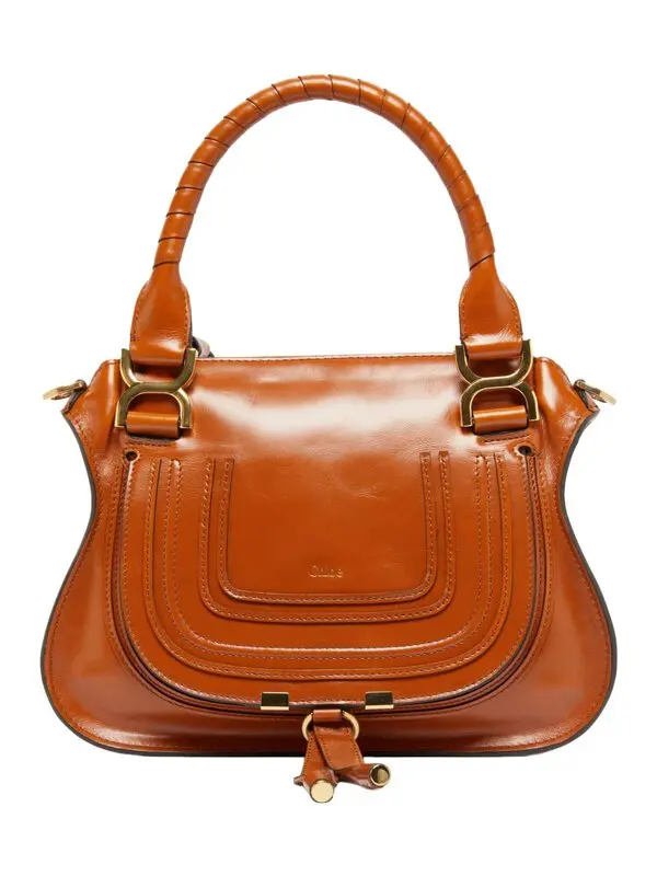 Chloé Small Logo Shoulder Bag - Brown