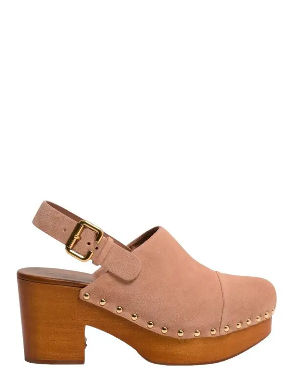 Chloé Jeannette Wooden-soled High-heeled Sandals - Brown