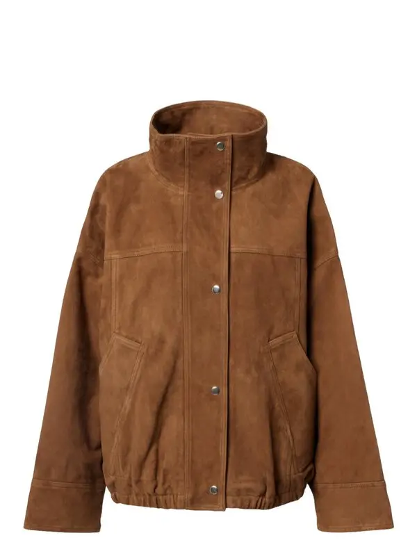 RÓHE Leather Jacket With Snap Fastening - Brown