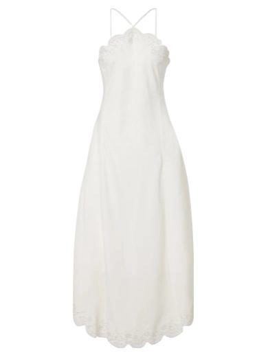 Simkhai Gillian Linen-blend Midi Dress - White