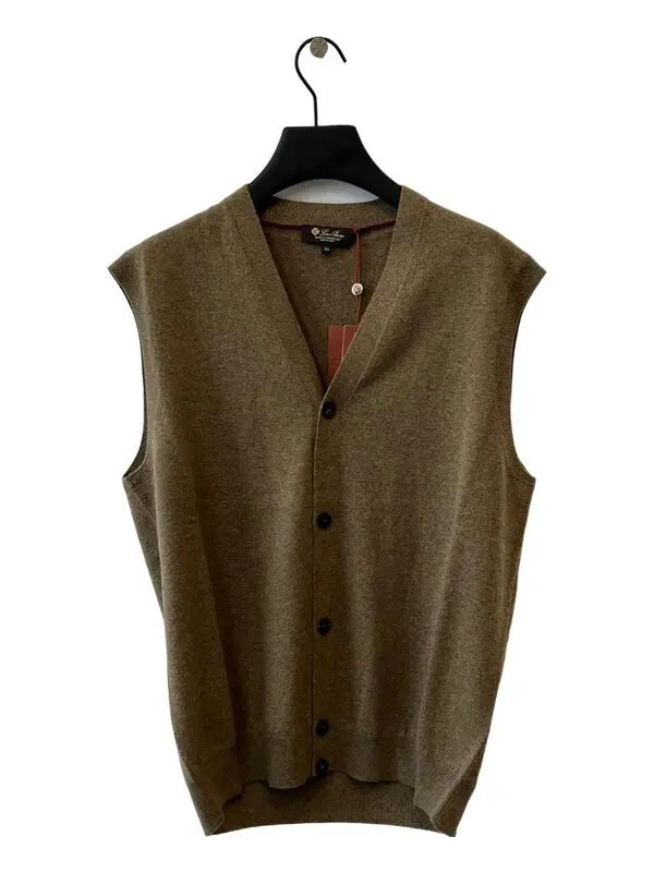 Loro Piana Classic V-neck Button-up Vest - Brown