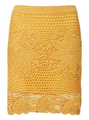Simkhai Agnes Floral Crochet Cotton Miniskirt - Yellow