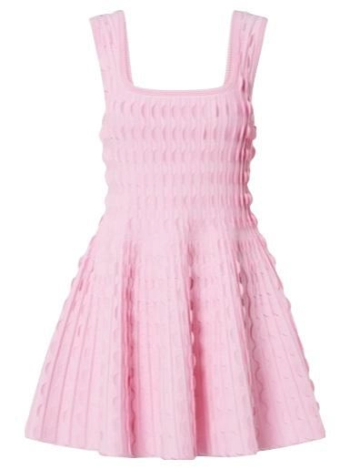 Simkhai Vanna Knitted Scalloped Minidress - Pink