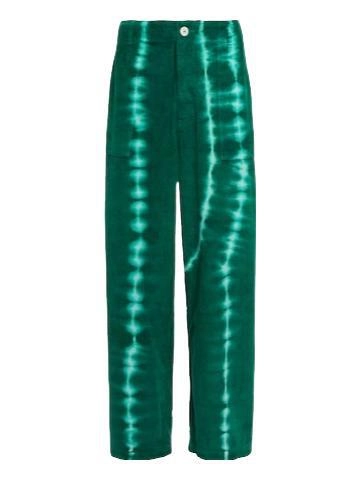 THE ELDER STATESMAN Tie-dye Corduroy Trousers - Green
