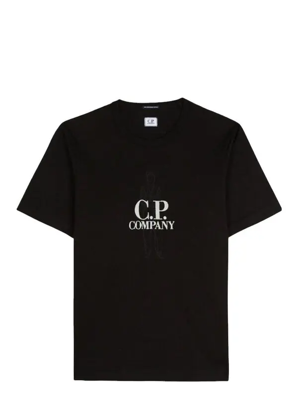 C.P. COMPANY Logo Graphic T-shirt - Black