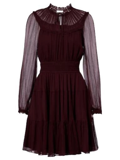Ulla Johnson Strappy Long Sleeve Tiered Dress - Brown