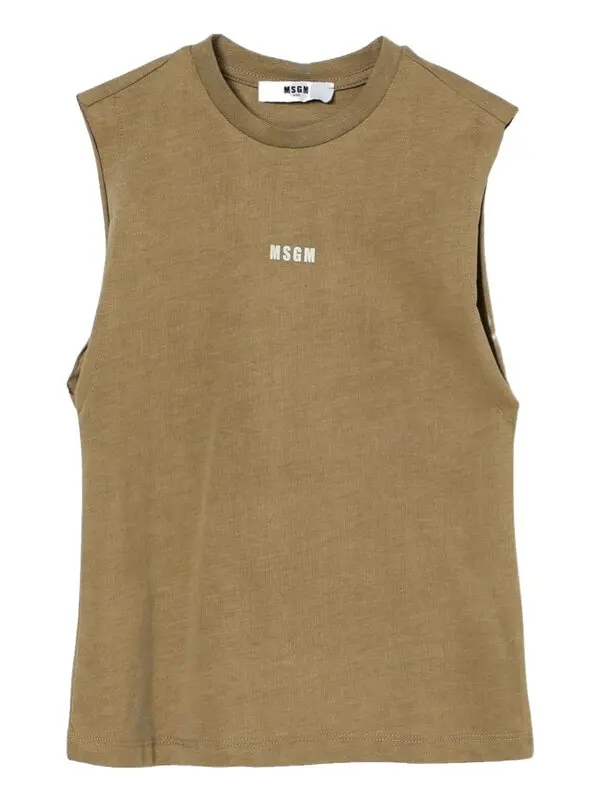 MSGM Logo Vest - Brown