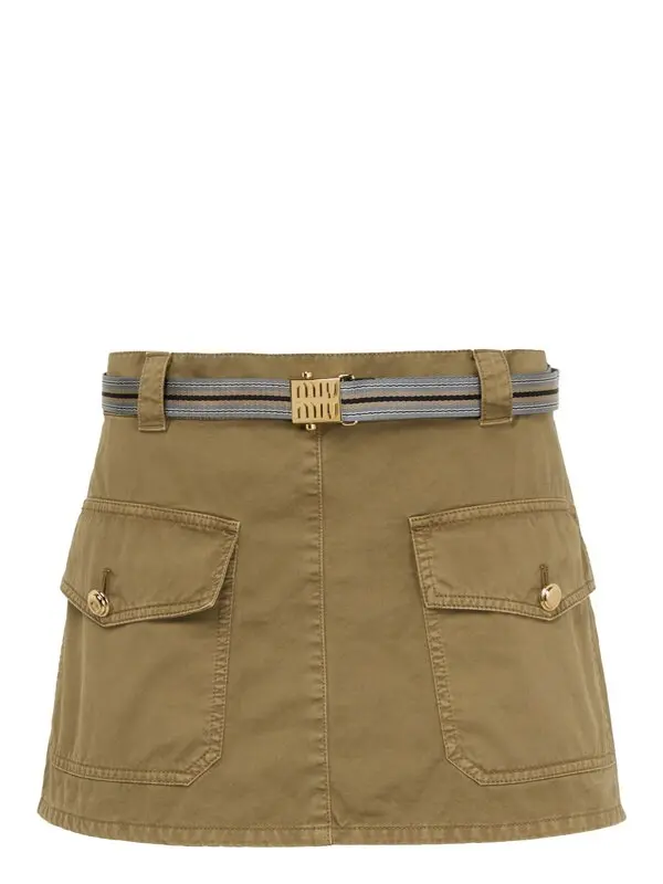 Miu Miu Cargo Mini Skirt - Brown