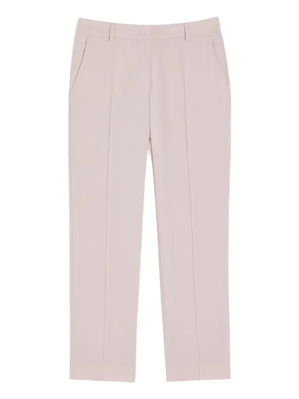 Max Mara Woolen Cloth Cigarette Trousers - Powder