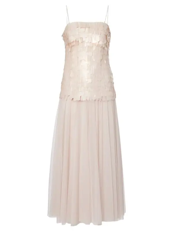 Simkhai Sequined Slip Dress - Nude