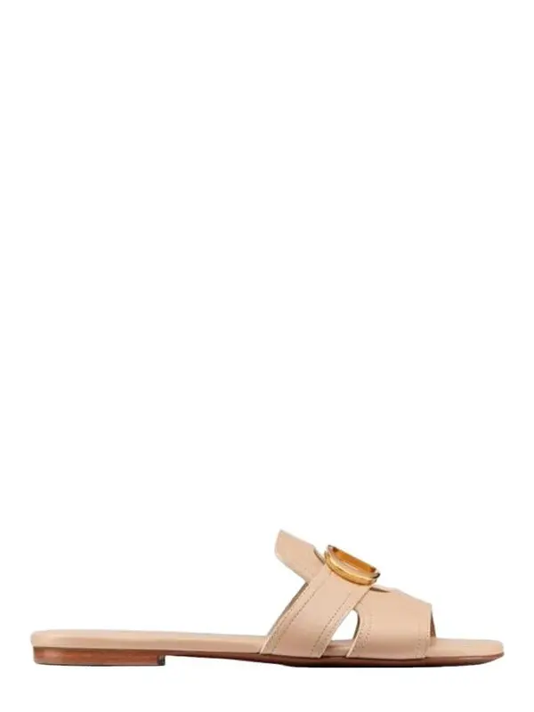 Dior 30 Montaigne Slide Sandals With Cd Detail - White