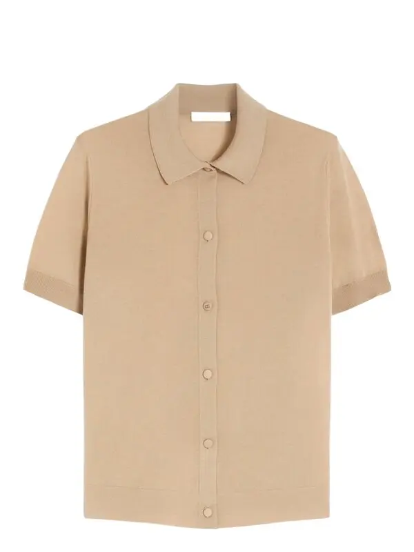 Max Mara Short-sleeved Wool Cardigan - Sand-colored