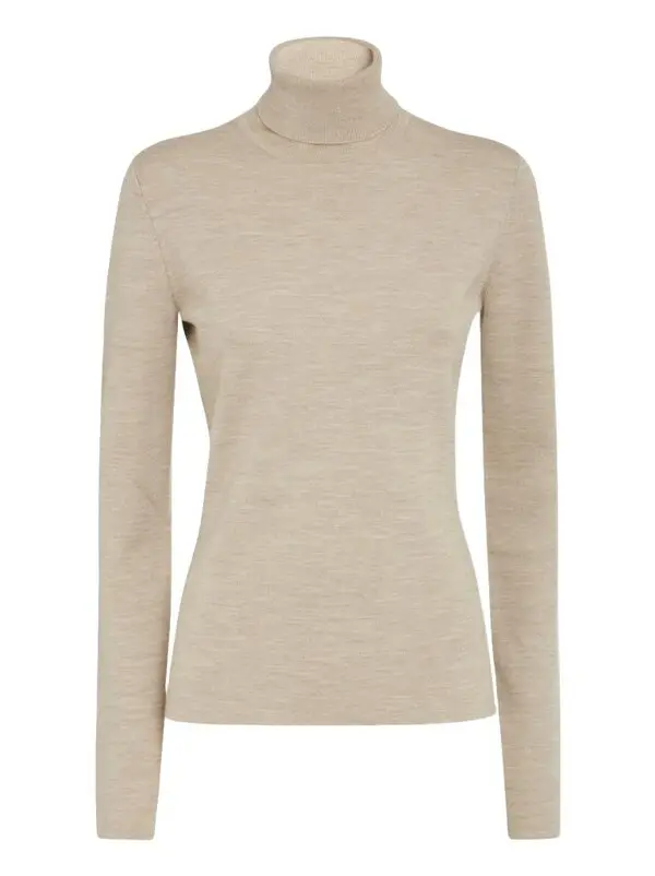 Gabriela Hearst High-necked Long-sleeved Sweater - Beige