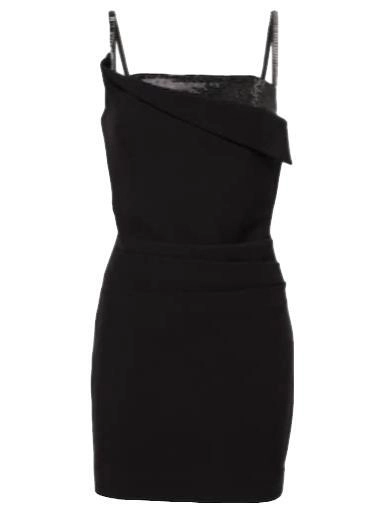Roland Mouret Crystal-embellished Crêpe Mini Dress - Black