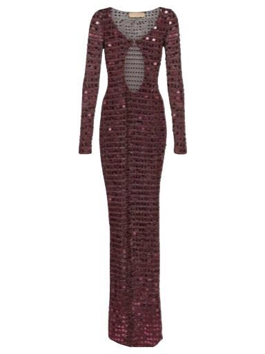 AYA MUSE Embellished Cutout Maxi Dress - Red