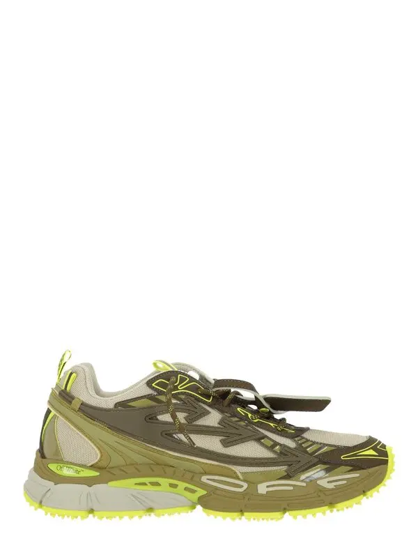 Off-White Logo Detailed Lace-up Sneakers - Green