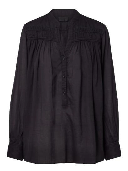 NILI LOTAN Clarys Cotton Blouse - Black