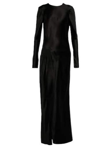 Christopher Esber Long Sleeve Ruched Slit Dress - Black